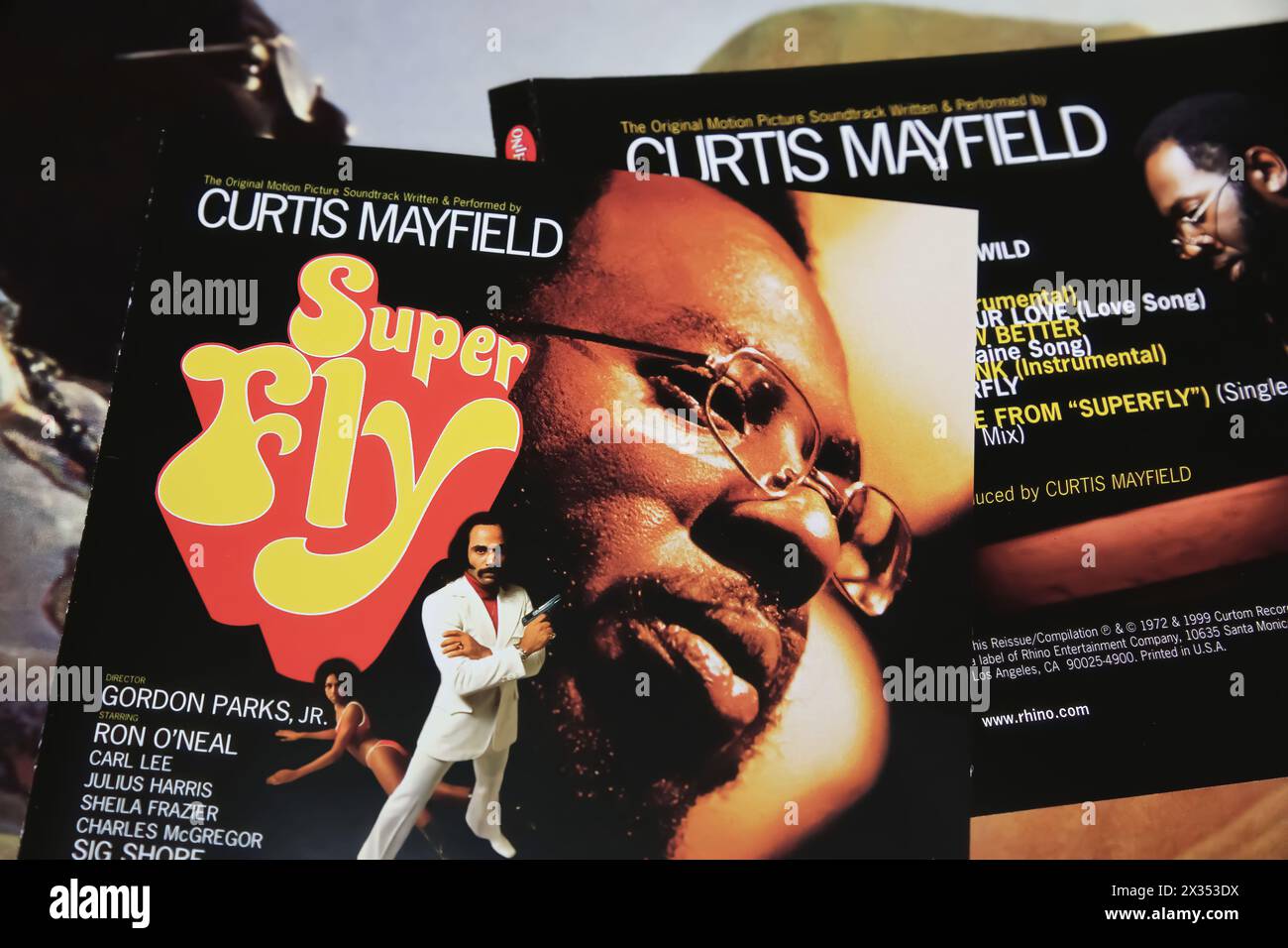 Viersen, Germany - May 9. 2024: Closeup of soul singer Curtis Mayfield ...