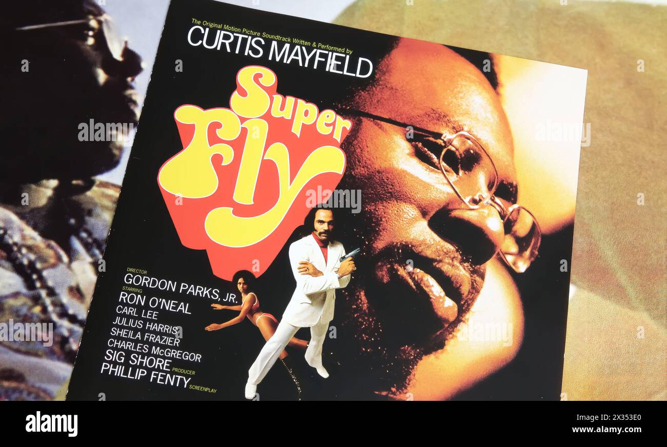 Viersen, Germany - May 9. 2024: Closeup of soul singer Curtis Mayfield ...