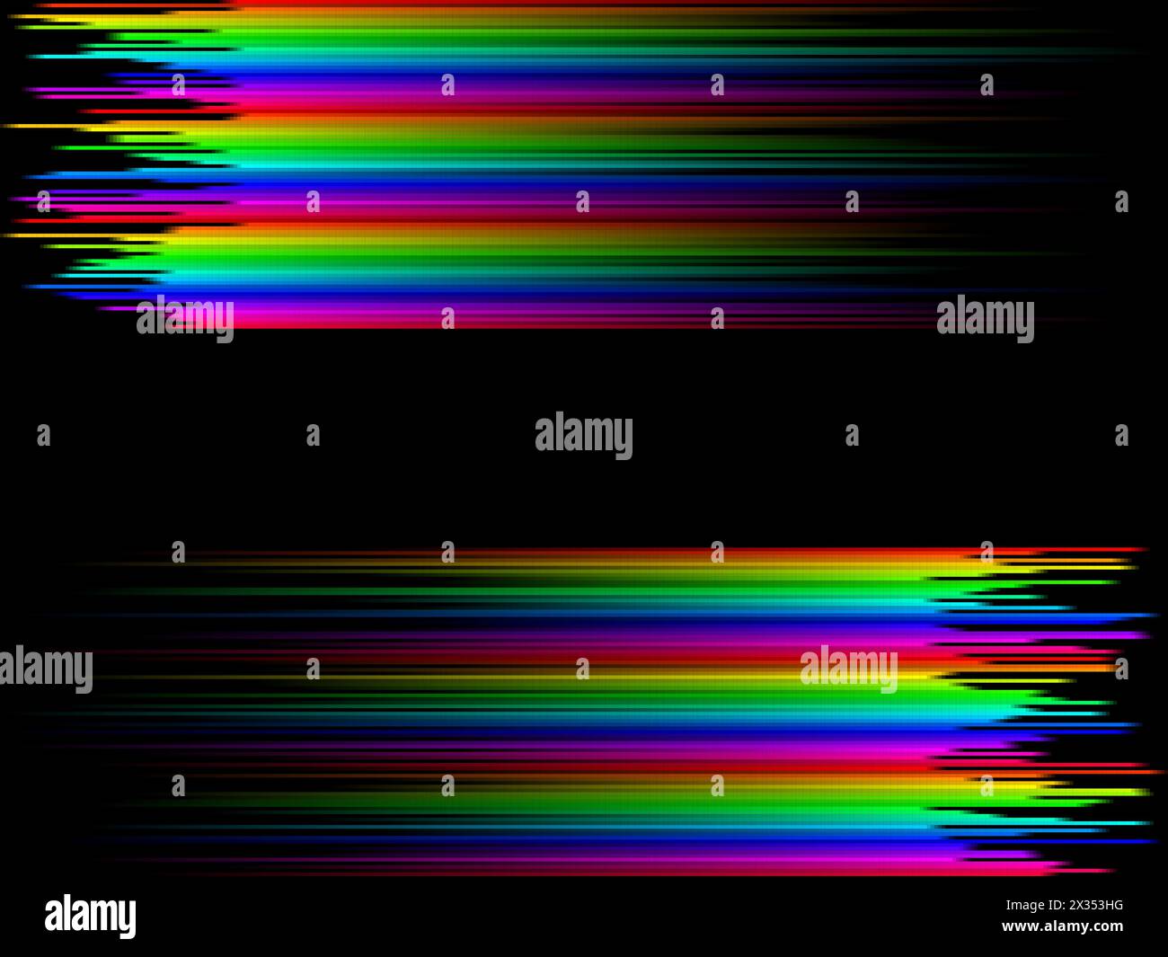 Rainbow stripes gradient with squares mosaic pattern, black background ...