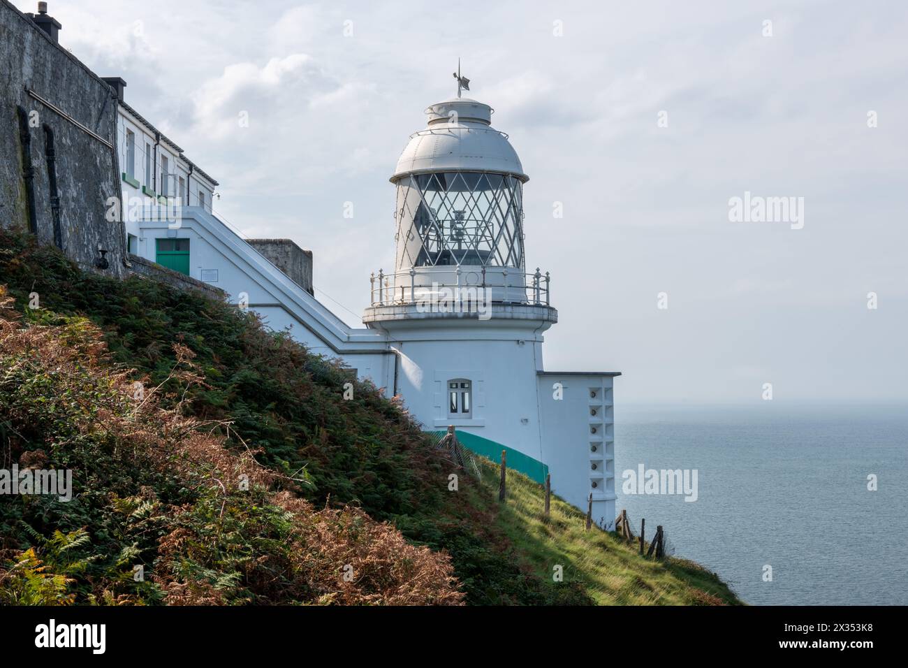 Photo of the Foreland lighthouse at Foreland Point on the north Devon ...