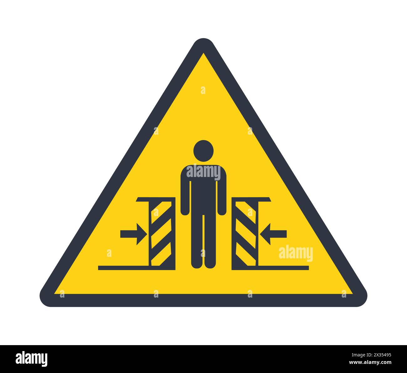 Crushing by moving parts symbol Stock Vector Image & Art - Alamy