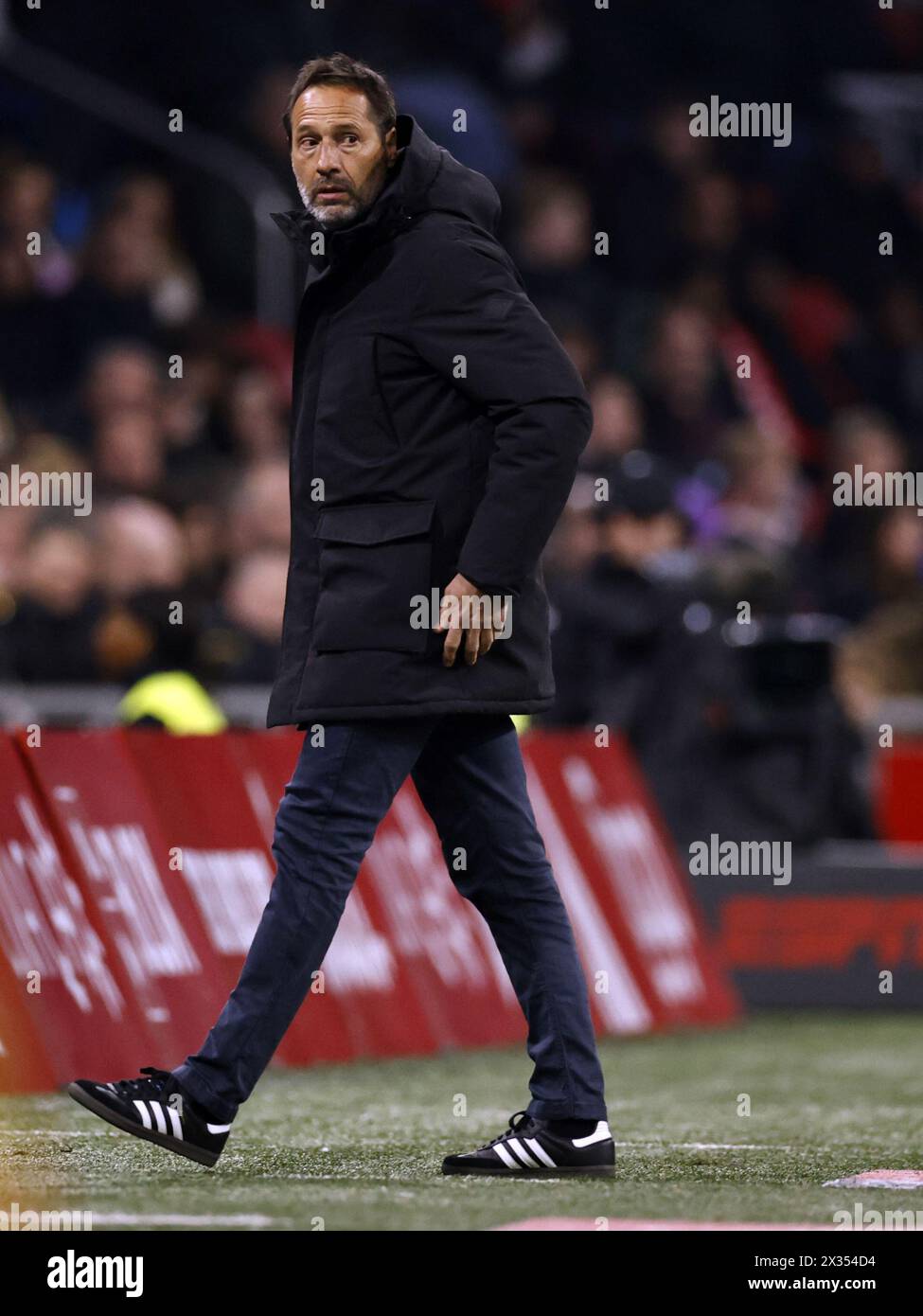 AMSTERDAM - Ajax coach John van t Schip during the Dutch Eredivisie ...