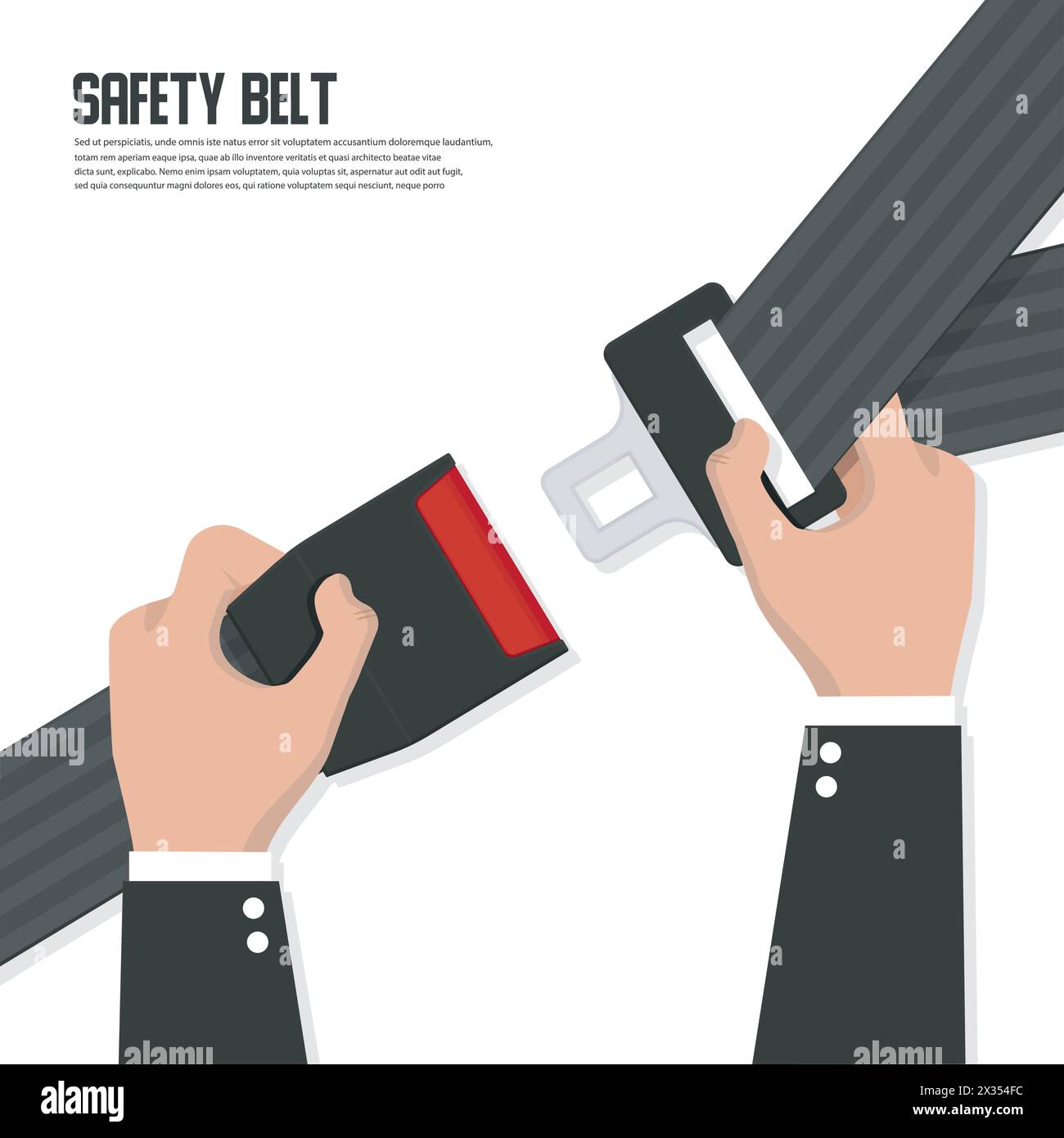 Airline seat belt Stock Vector Images - Alamy