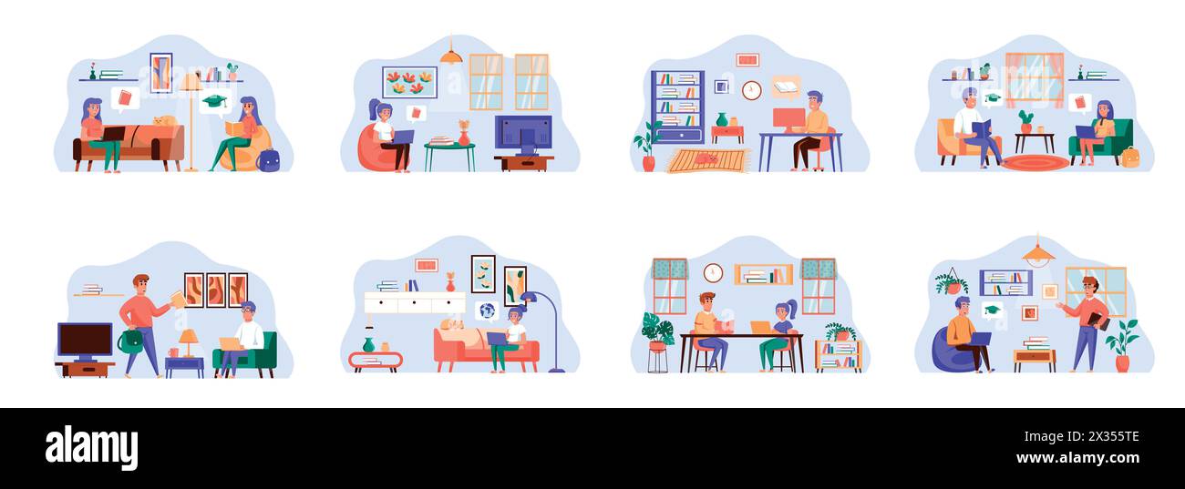 Educational scenes Stock Vector Images - Alamy