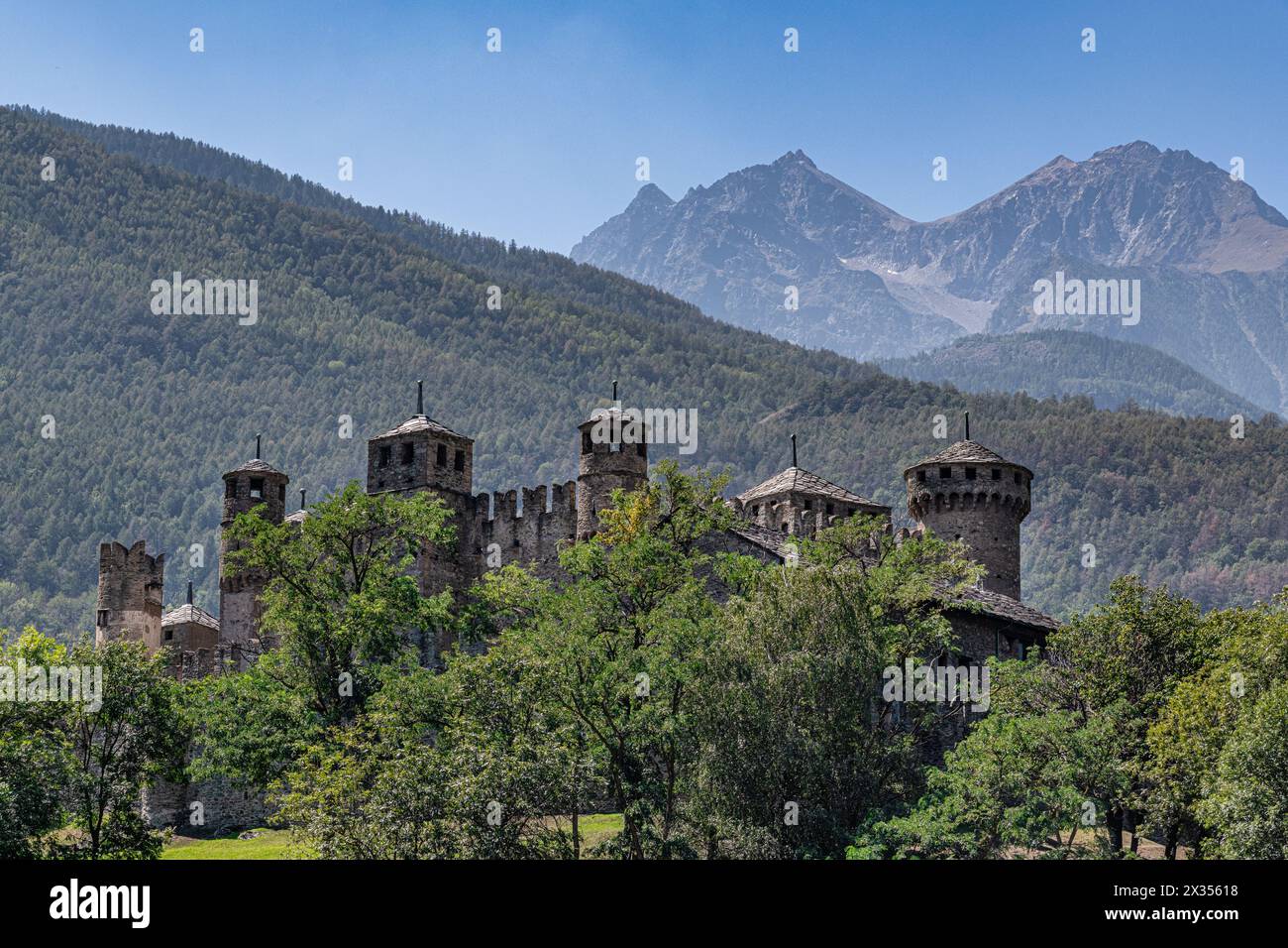 Castello di Fénis - The Fenis Castle in Aosta Valley, Italy Stock Photo ...