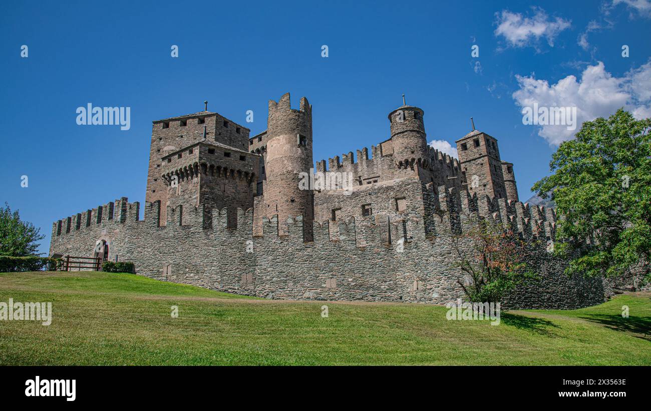 Castello di Fénis - The Fenis Castle in Aosta Valley, Italy Stock Photo ...