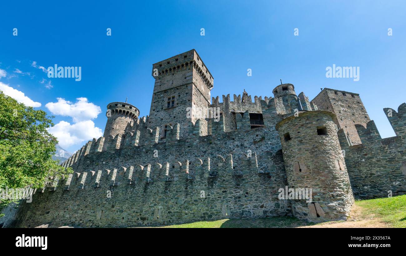 Castello di Fénis - The Fenis Castle in Aosta Valley, Italy Stock Photo ...
