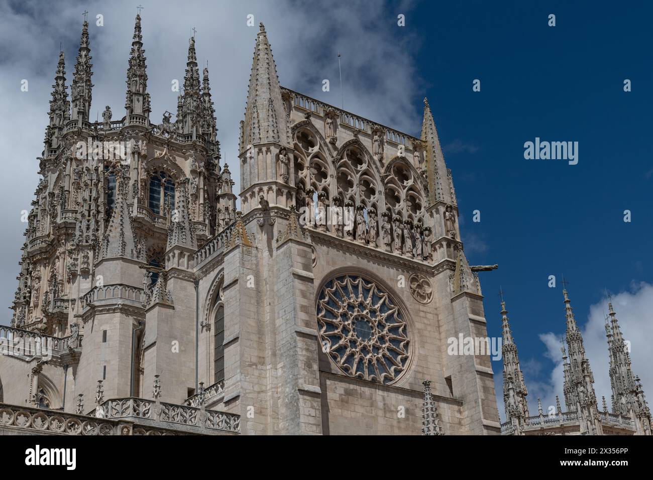 Cathedral of Saint Mary in Burgos. Burgos is a city in northern Spain ...