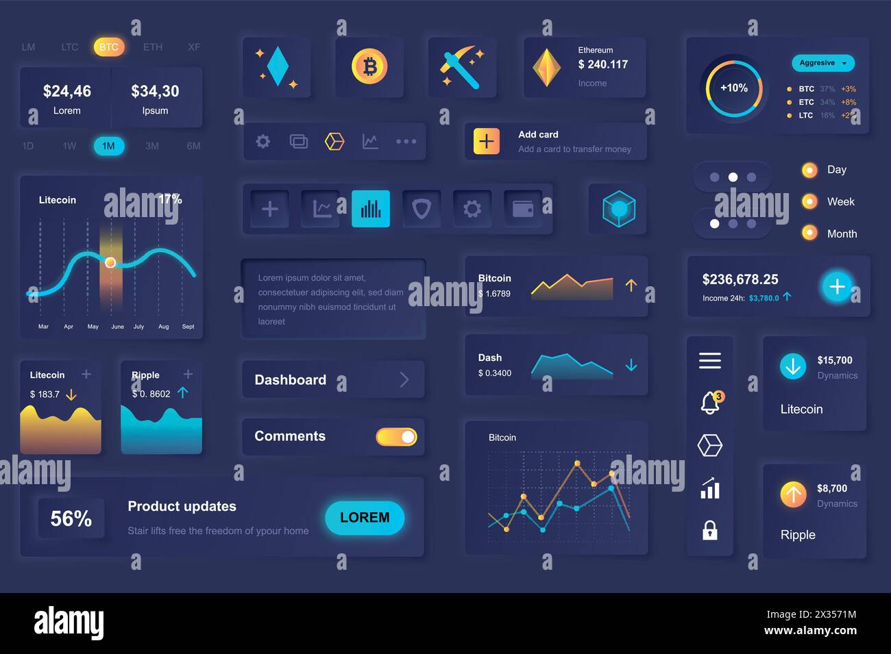 User Interface Elements For Cryptocurrency Mobile App Unique