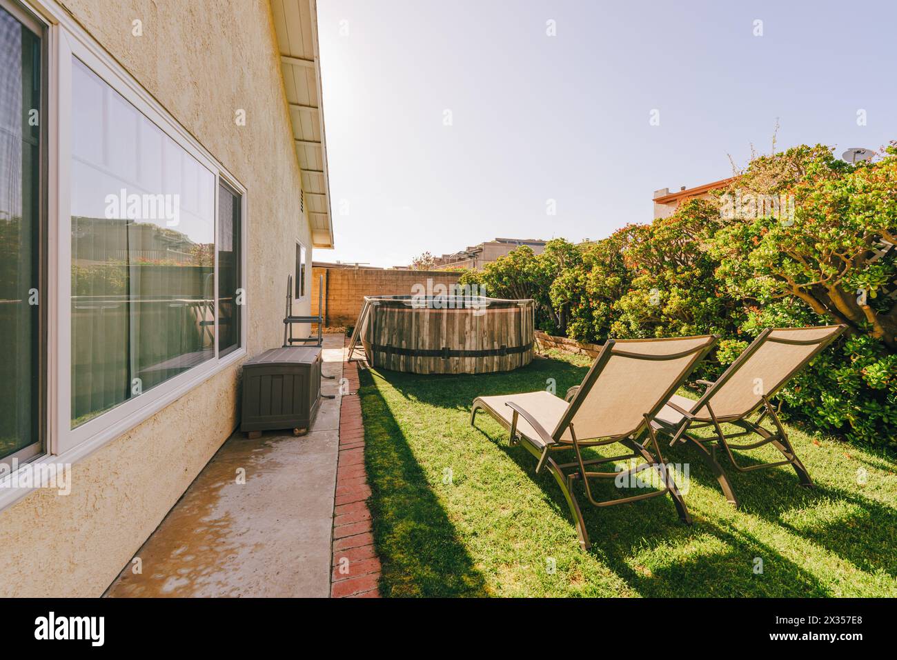 Backyard sunbathing hi-res stock photography and images - Alamy