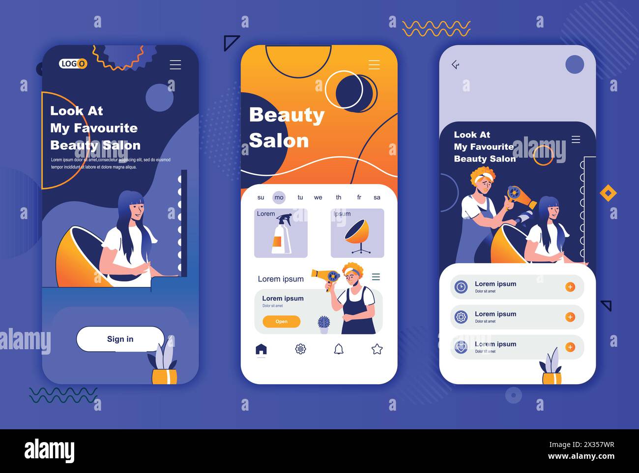 Mobile hairdressing kit Stock Vector Images - Alamy