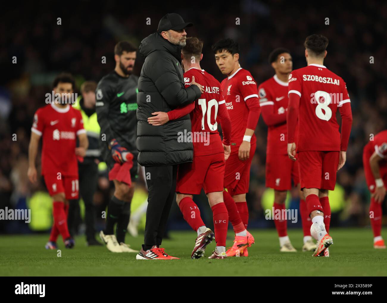 Liverpool, England, 24th April 2024. Dejected Jurgen Klopp manager of ...
