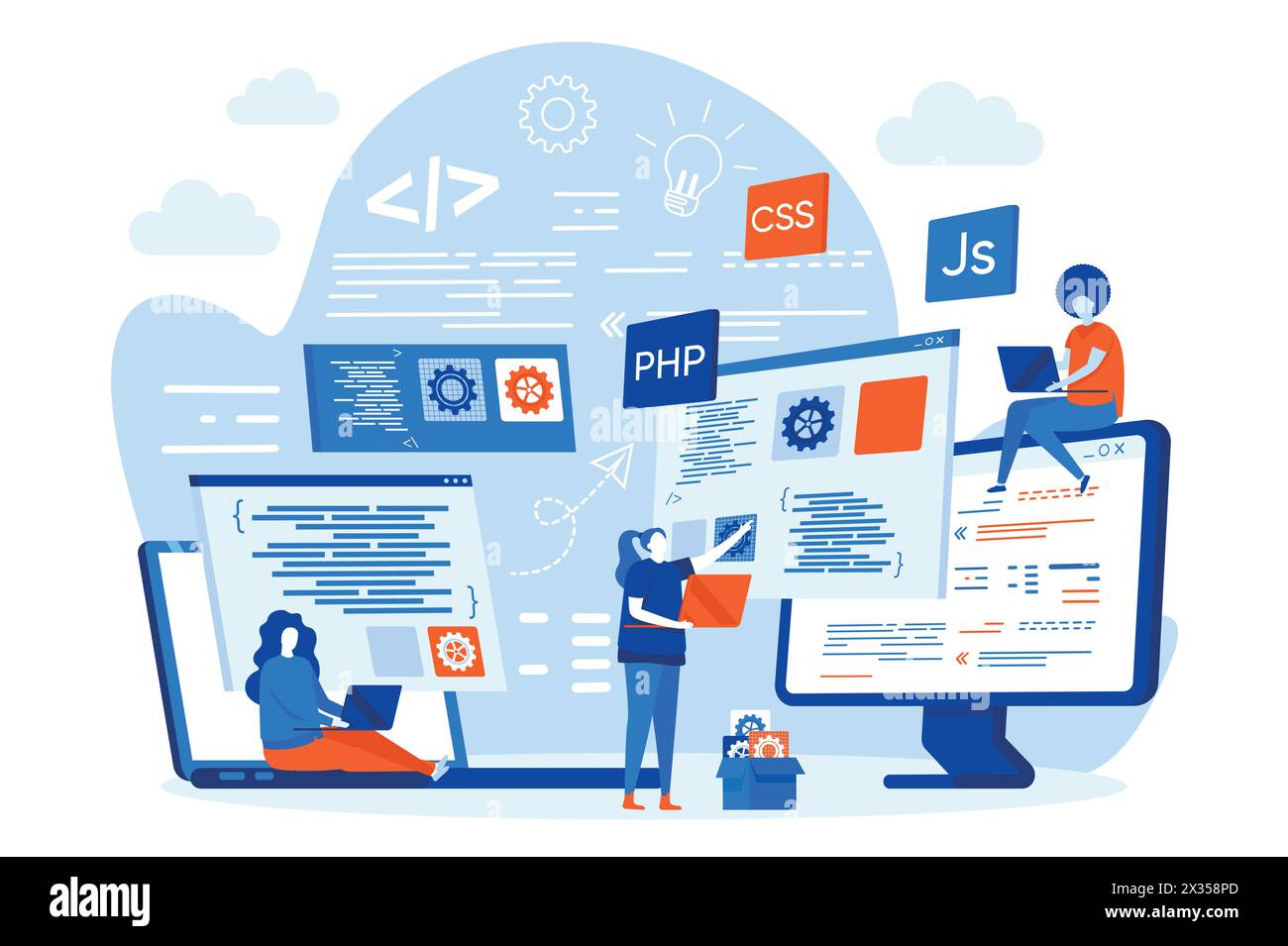 Full stack developer background hi-res stock photography and images - Alamy