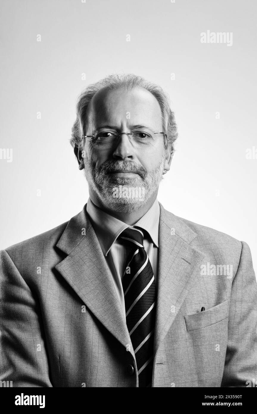 Successful confident middle aged man Black and White Stock Photos ...