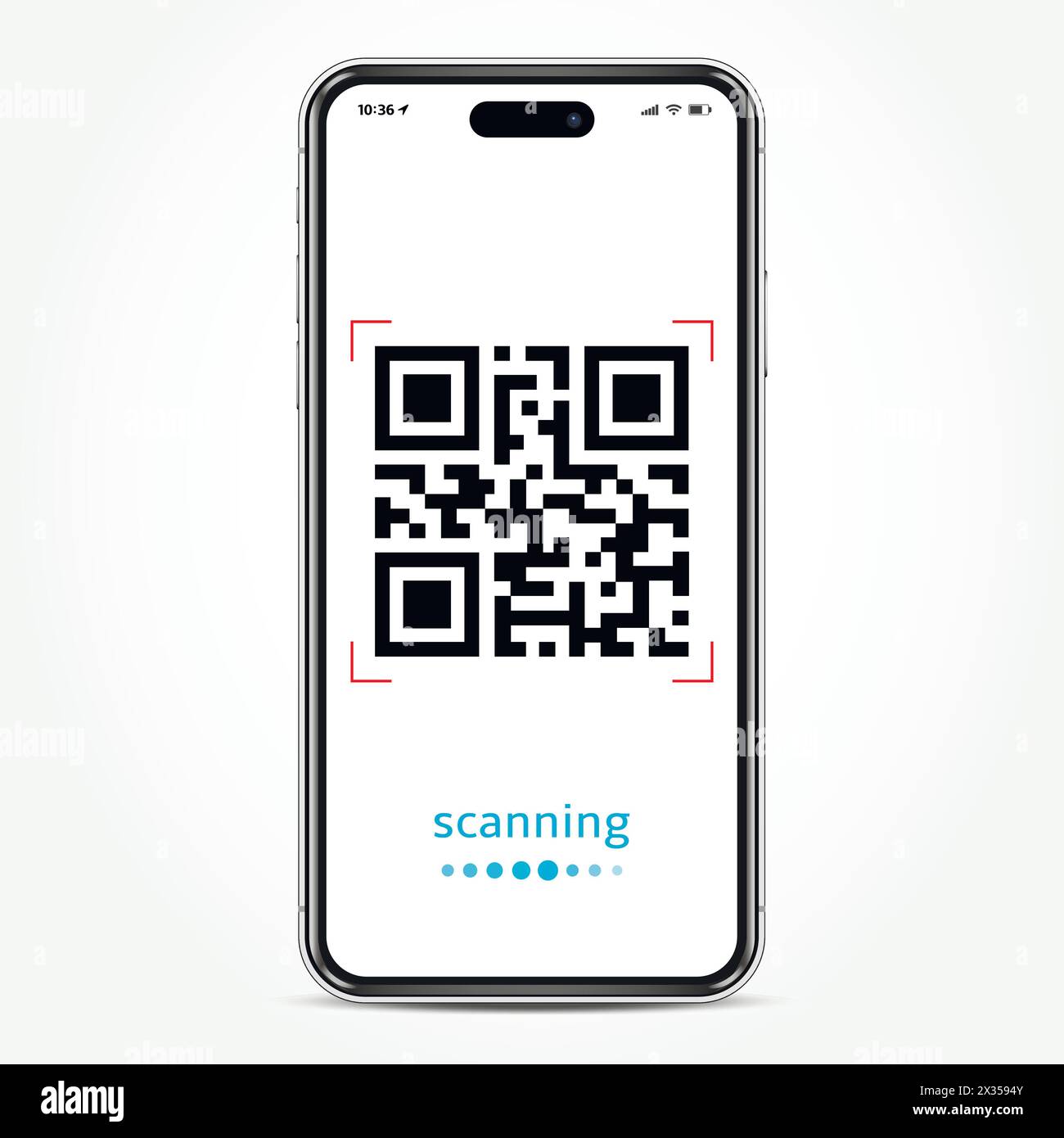 Smartphone with a qr code scanning. Vector illustration Stock Vector ...