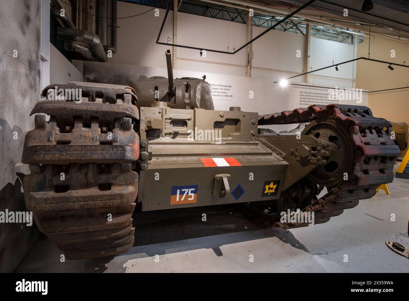 Bovington.Dorset.United Kingdom.February 25th 2024.A Churchill 2 tank ...