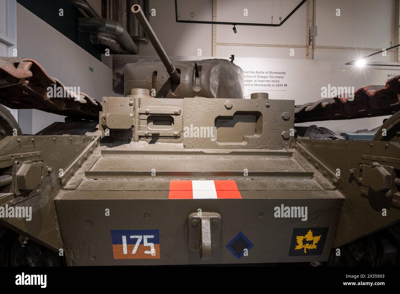 Bovington.Dorset.United Kingdom.February 25th 2024.A Churchill 2 tank ...