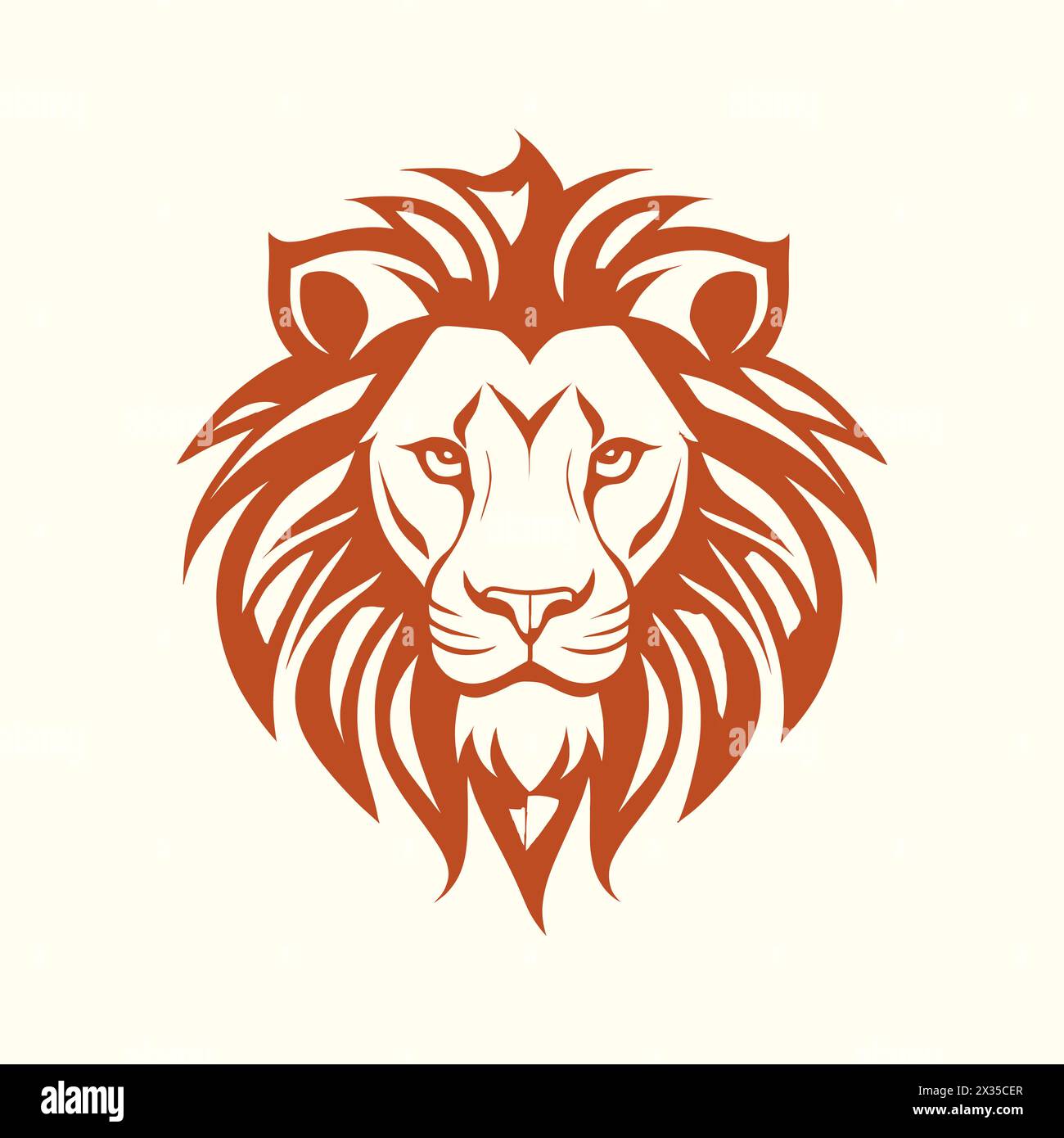 Lion head. Vector illustration. Lioness isolated on white background ...