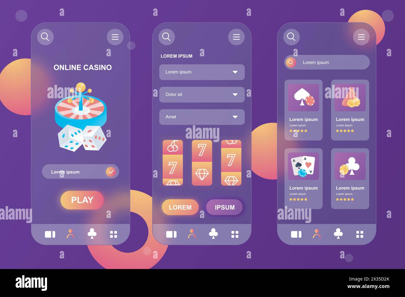 Game app ui Stock Vector Images - Alamy