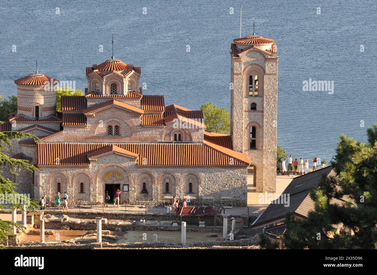 St. Clement's Church at the Plaosnik site in Ohrid. Built in 893 AD and ...