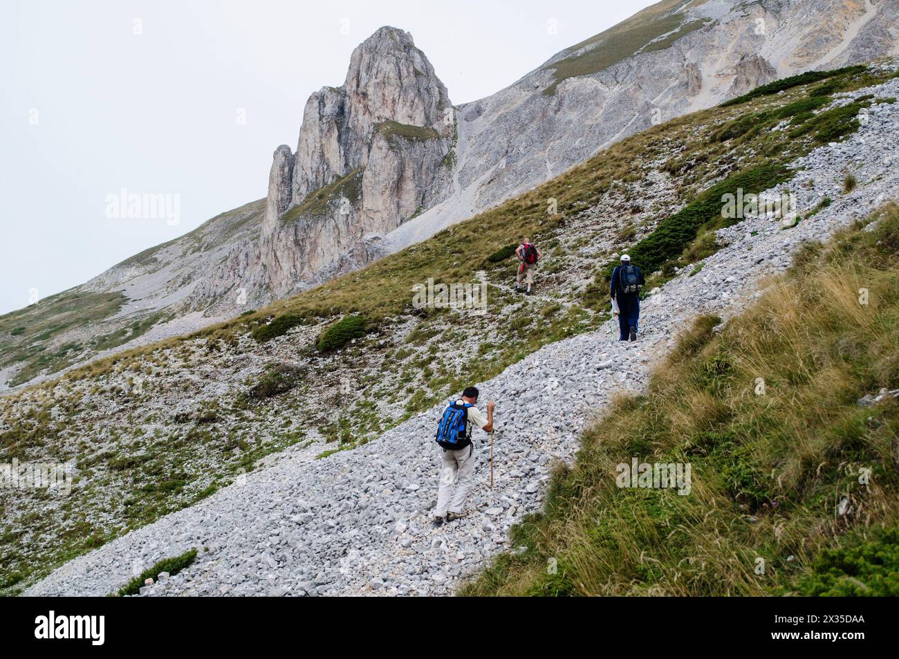 A panoramic view from the climb and from the ridge to the Ljuboten peak ...