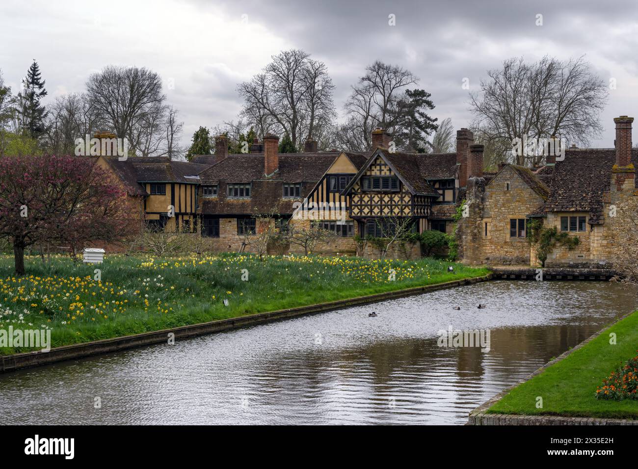 Hever Castle, the Tudor village or Astor Wing, an Edwardian development ...