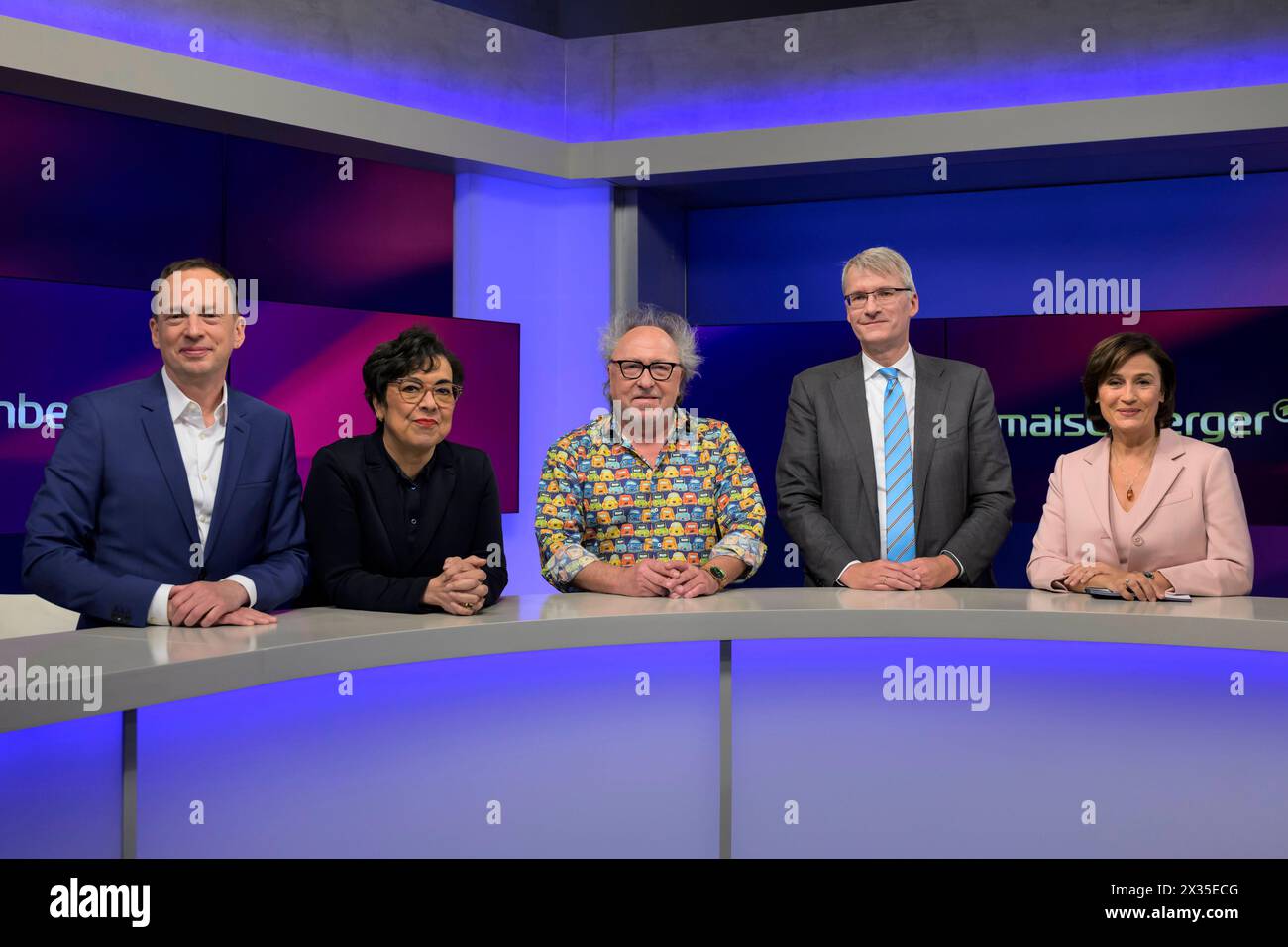 v.l. Stephan Stuchlik, Mariam Lau, Urban Priol, Elmar Thevessen, Sandra ...