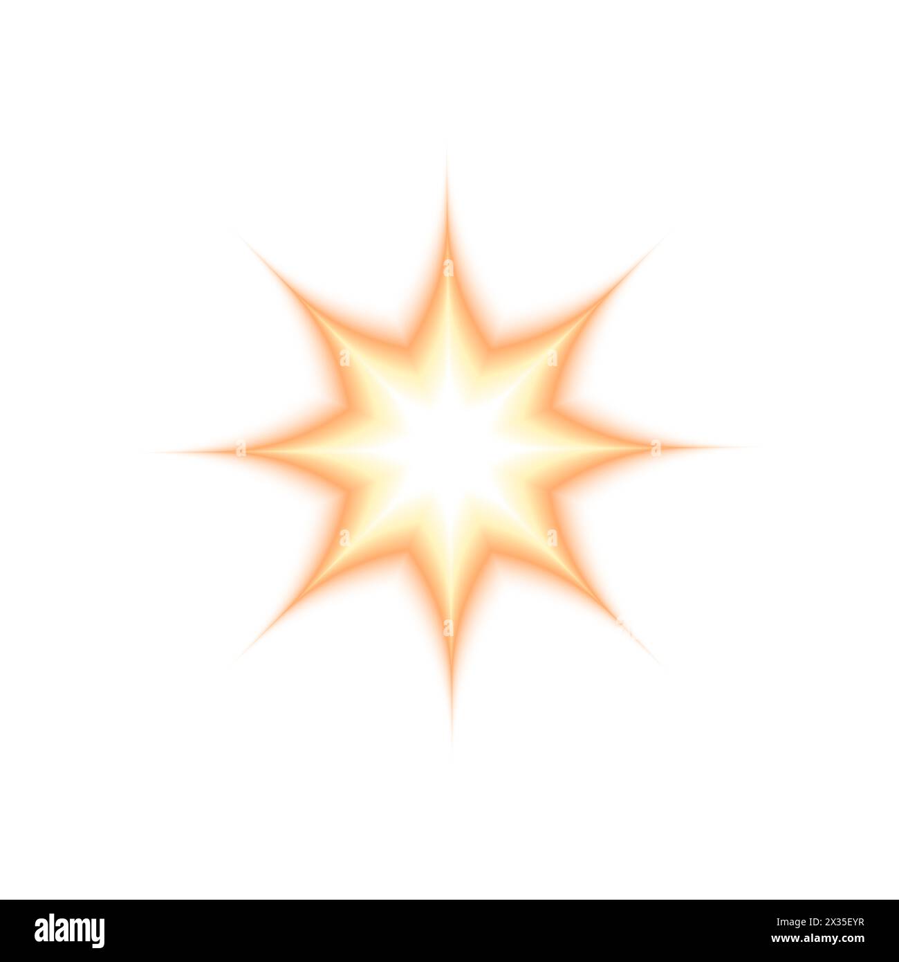 Star sparkle shape in soft blurry style isolated on white background ...