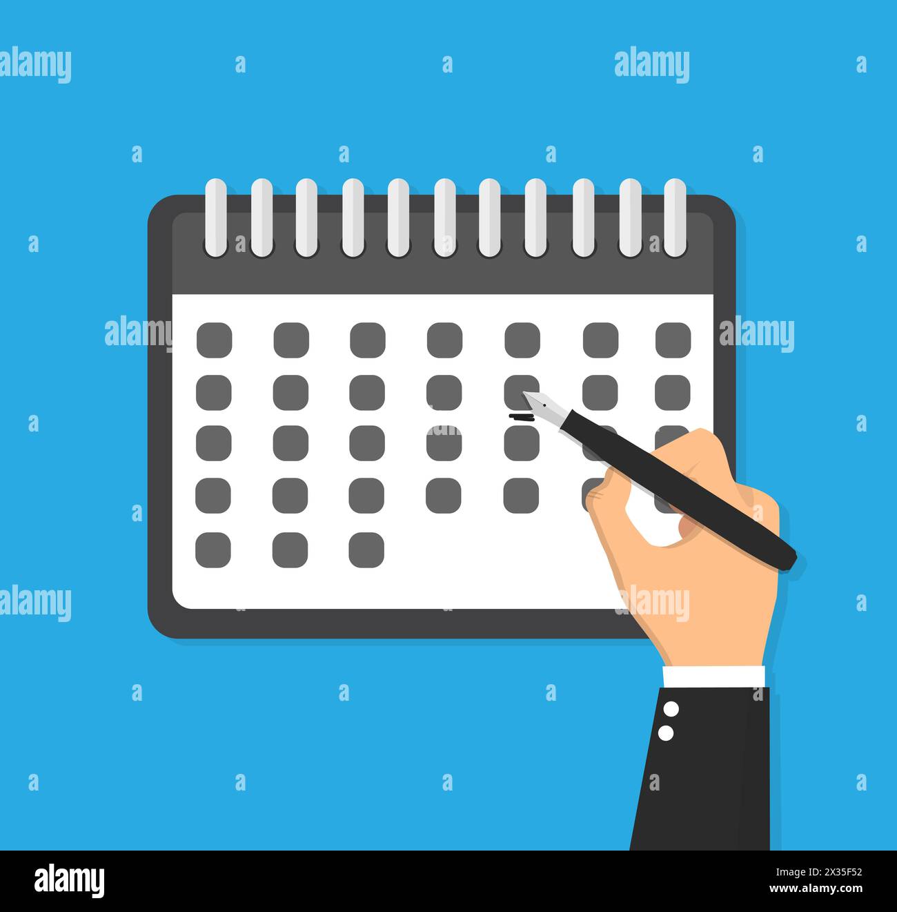 Circled day calendar Stock Vector Images - Alamy