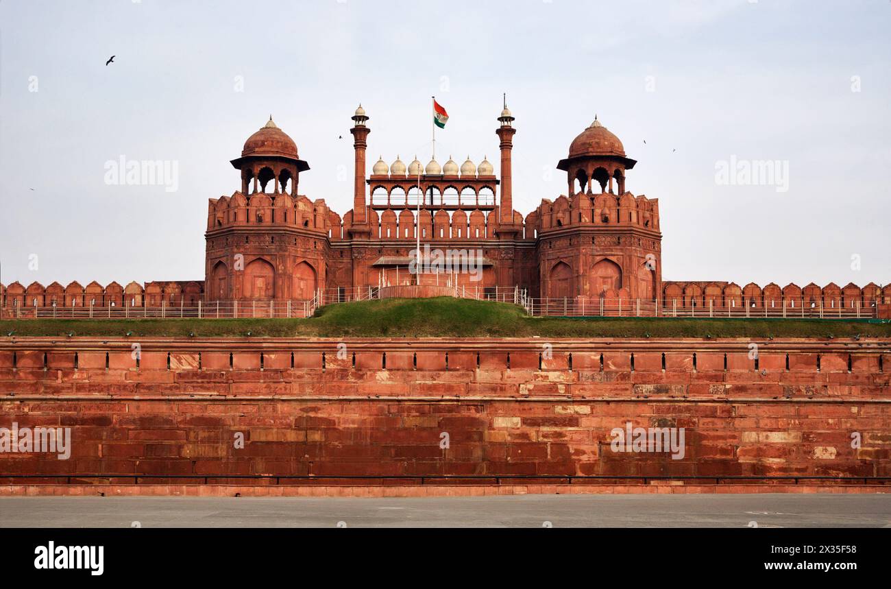India, Delhi, the Red Fort, on the banks of the river Yamuna, it was ...