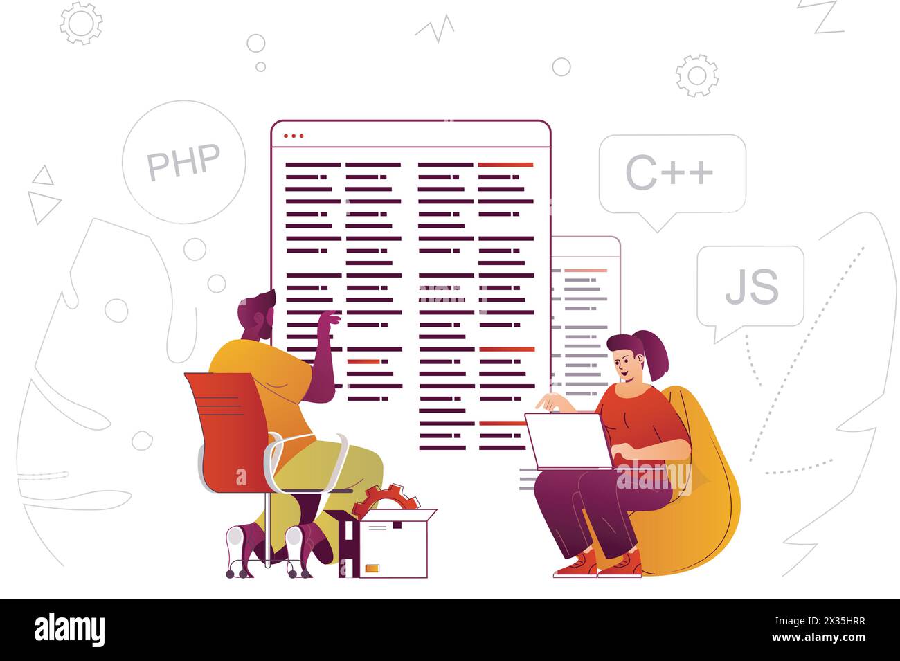 Software developers Stock Vector Images - Alamy