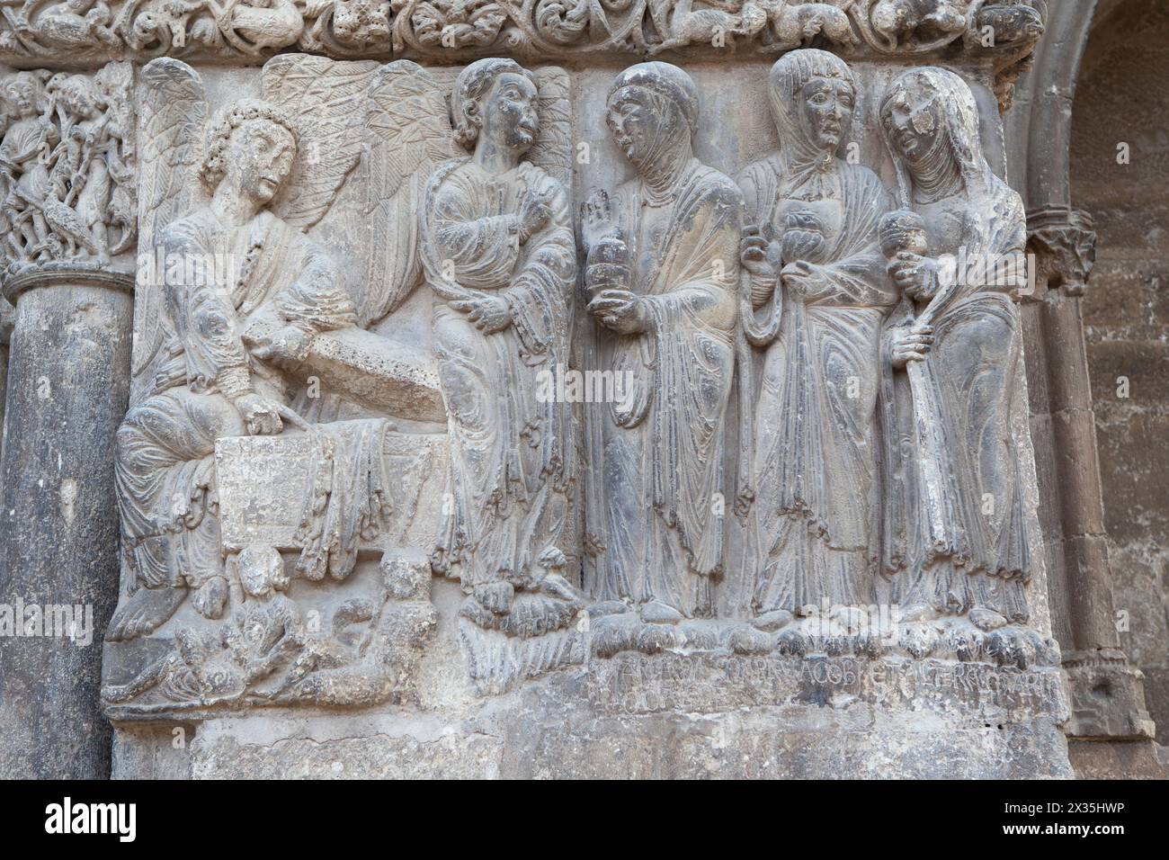 Church of San Miguel portal. Estella-Lizarra town, Navarre, Northern ...