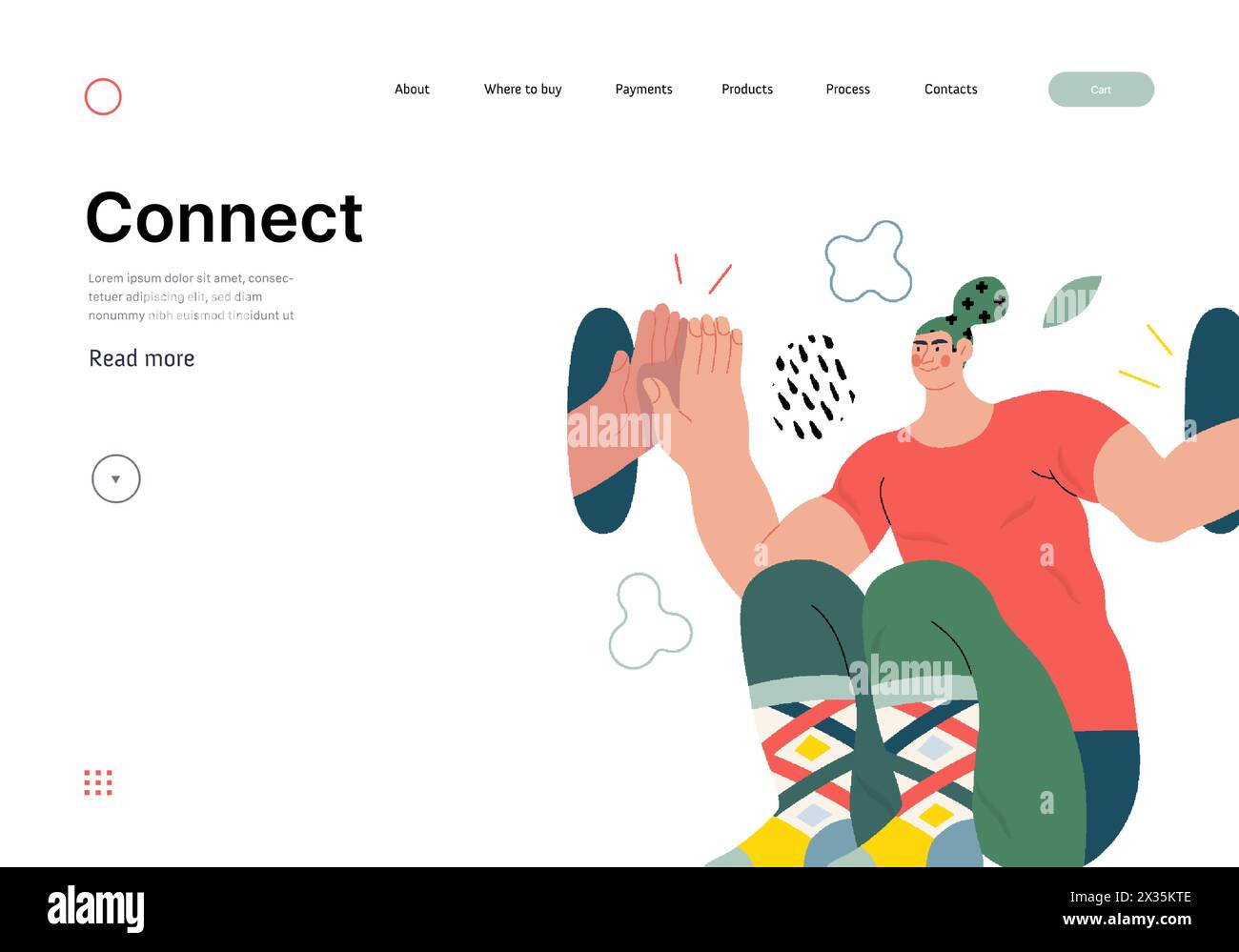 Life Unframed: Self-clapping -modern flat vector concept illustration ...