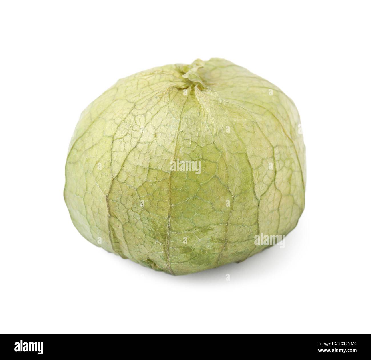 Fresh green tomatillo with husk isolated on white Stock Photo - Alamy