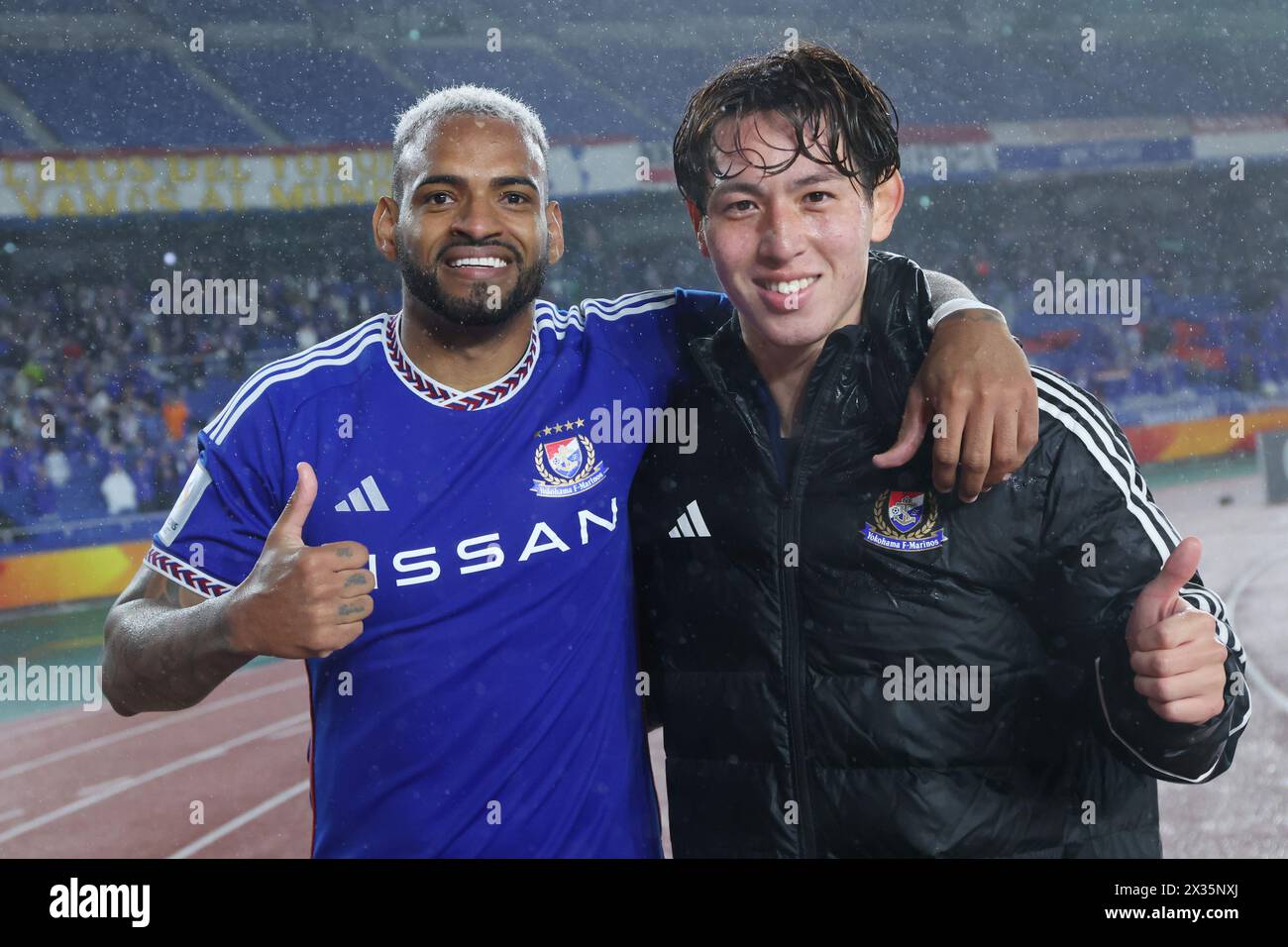(L to R) Anderson Lopes, Asahi Uenaka (F. Marinos), APRIL 24, 2024 ...