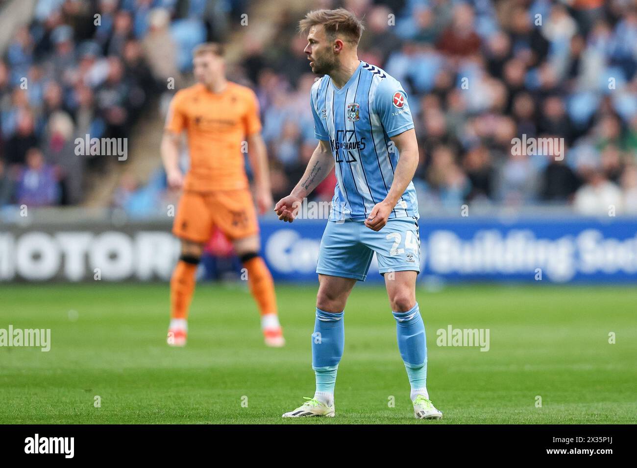 Coventry, UK. 24th Apr, 2024. Matthew Godden of Coventry during the EFL ...