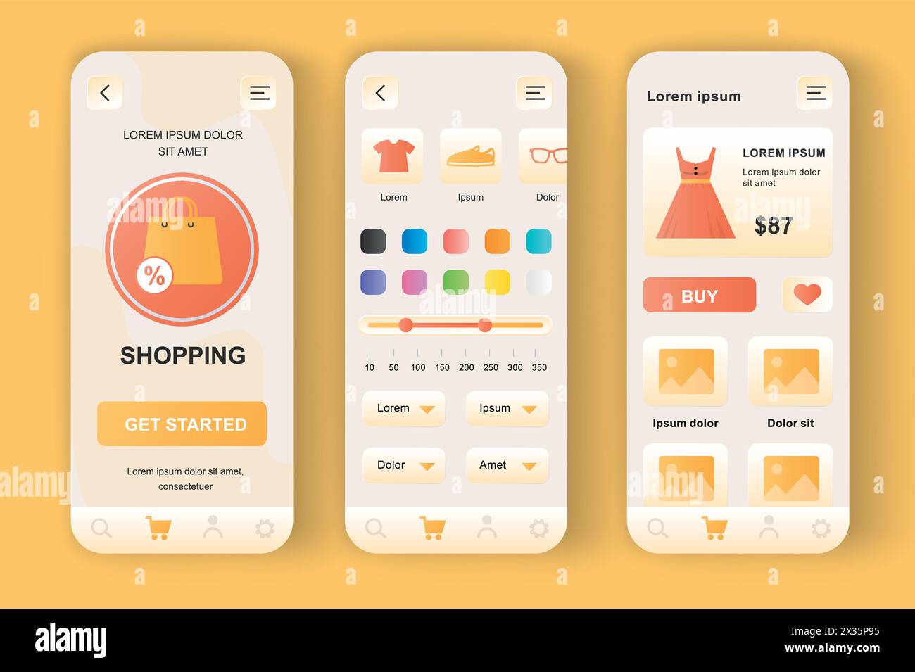 App selection screen Stock Vector Images - Alamy