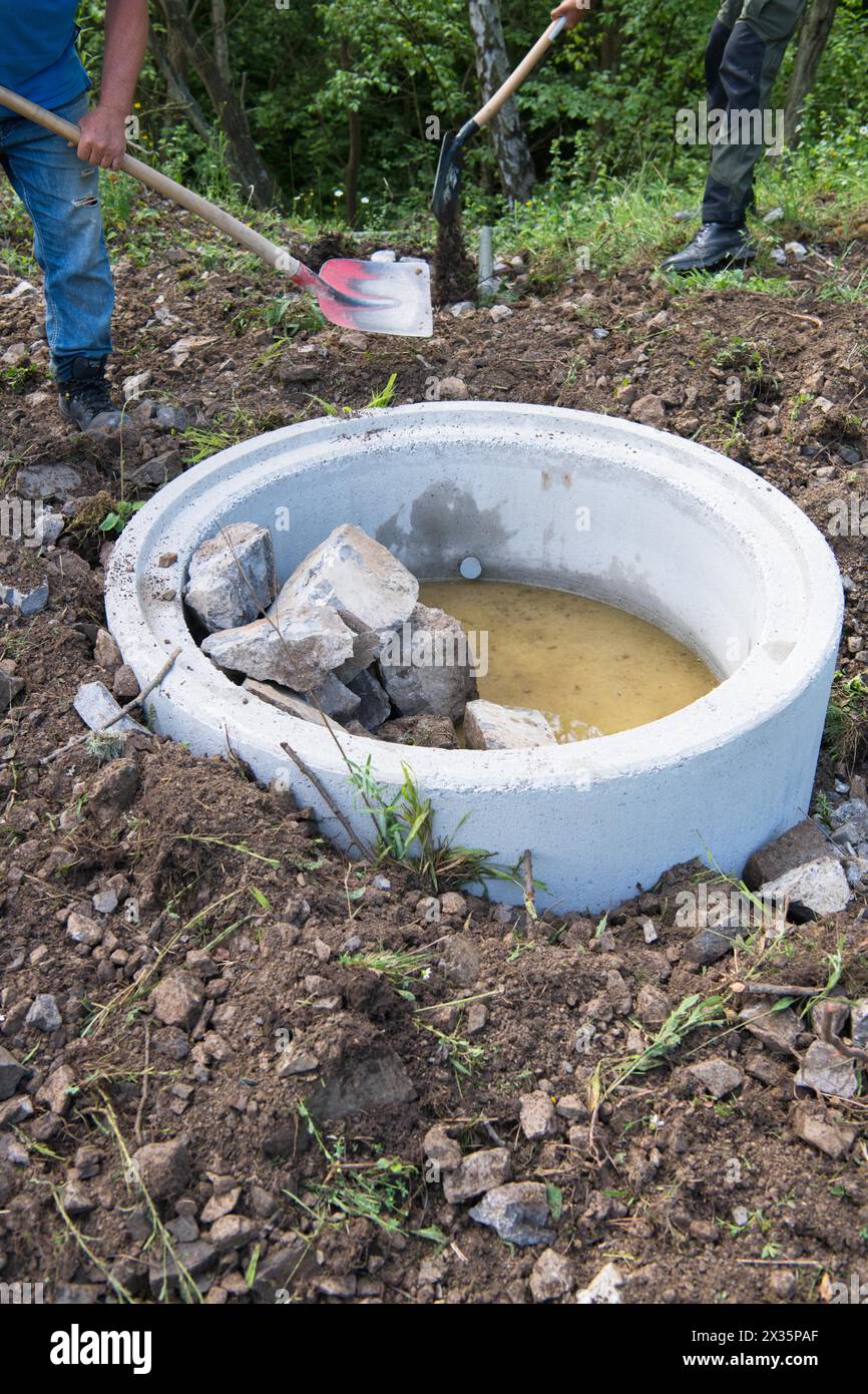 Practical nature conservation to increase biodiversity, construction of ...