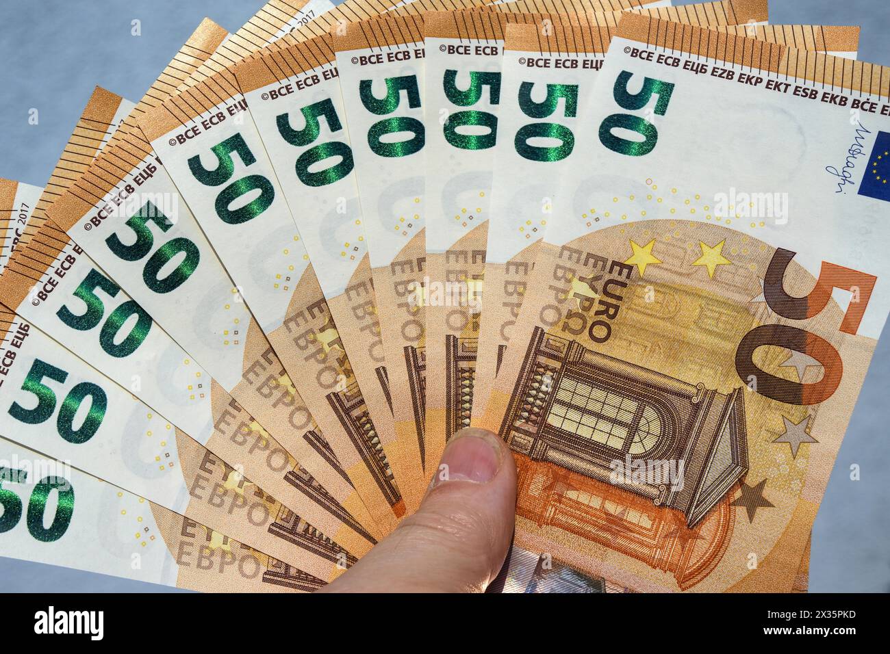 Banknotes, 50 euro notes, fanned, Germany Stock Photo - Alamy