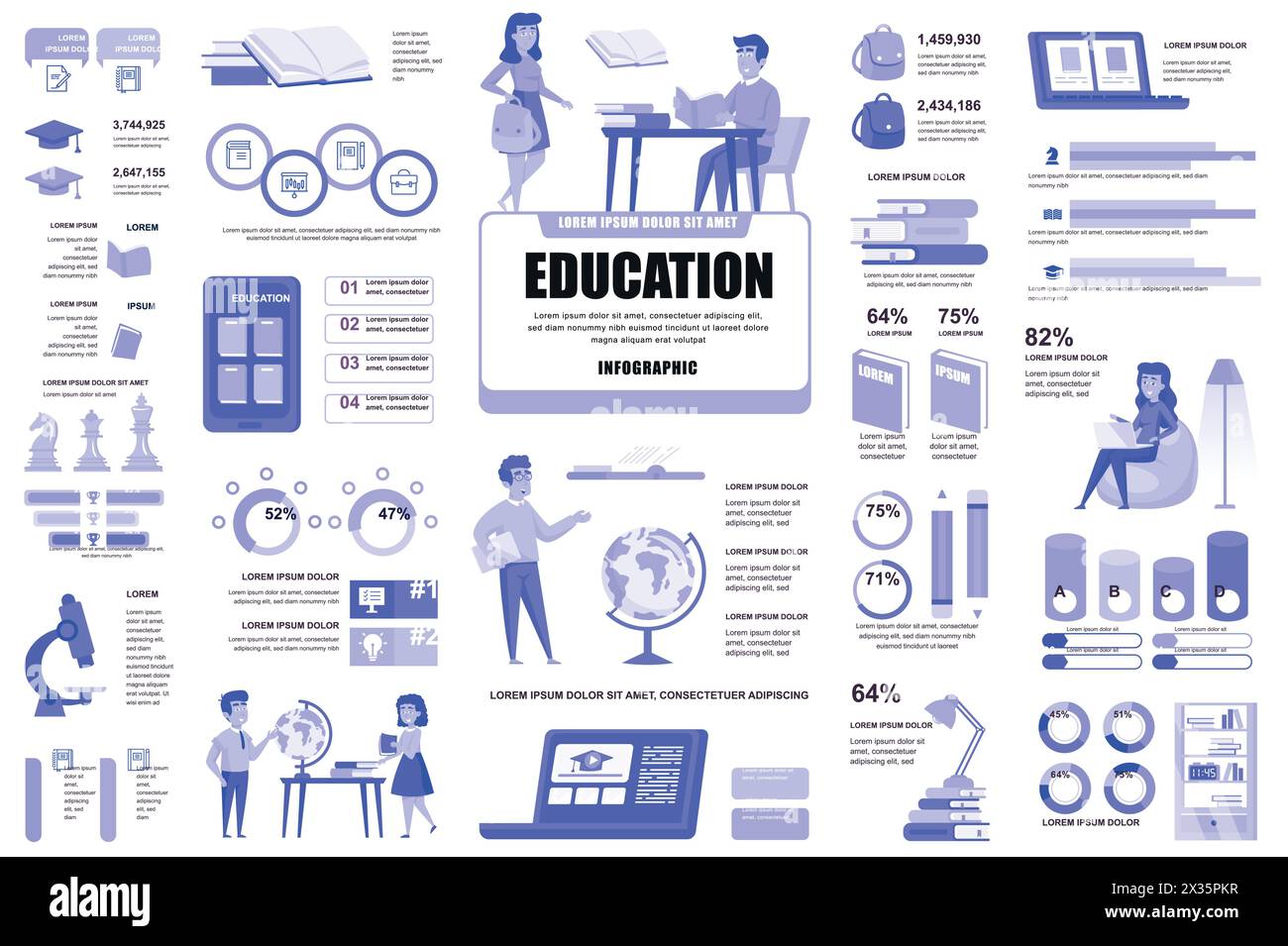 School charts vector vectors Cut Out Stock Images & Pictures - Alamy