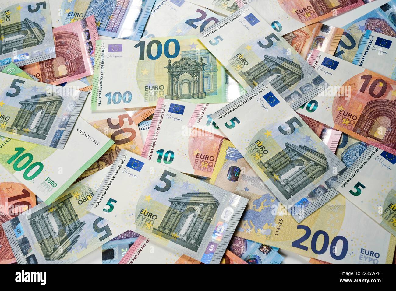 Money, euro notes, symbol photo money, wealth, economy, salary Stock ...