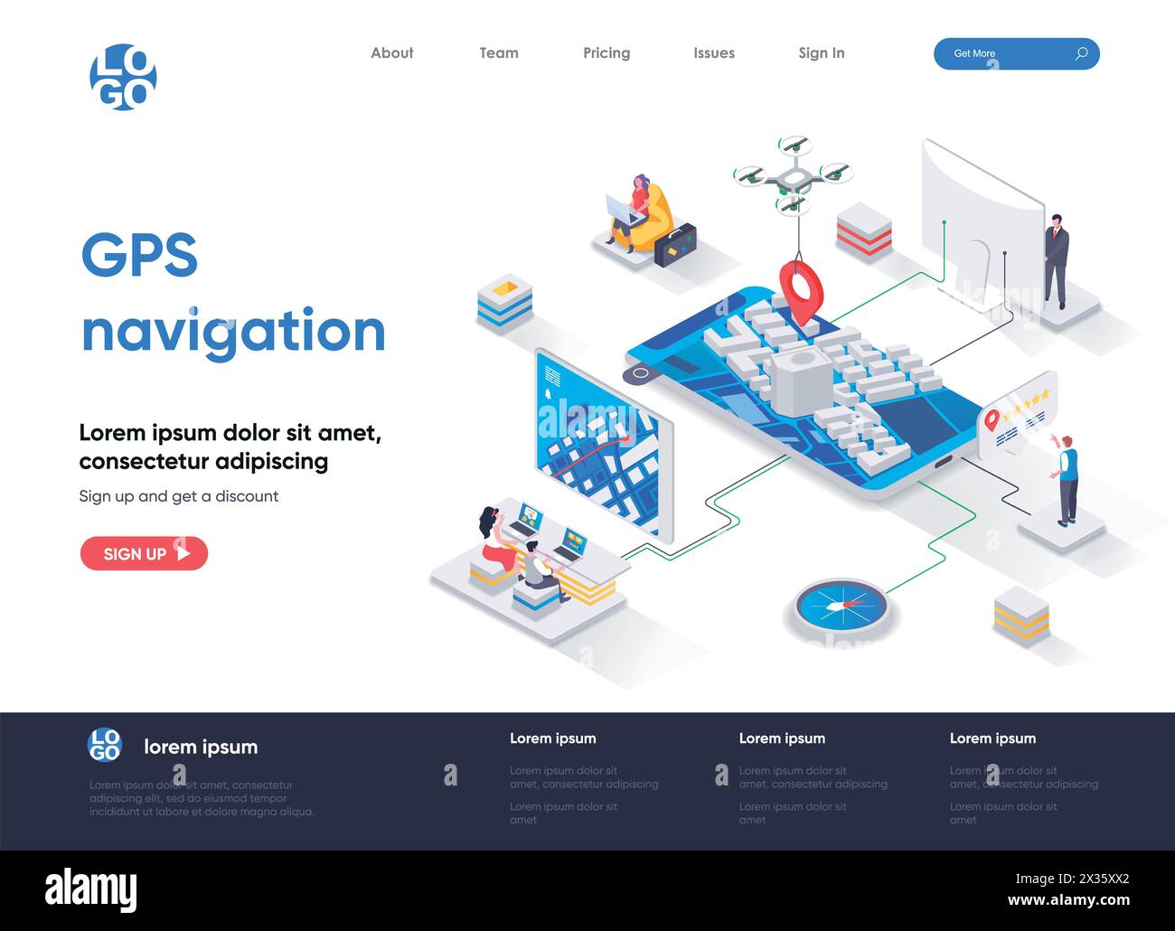 3d orientation map Stock Vector Images - Alamy