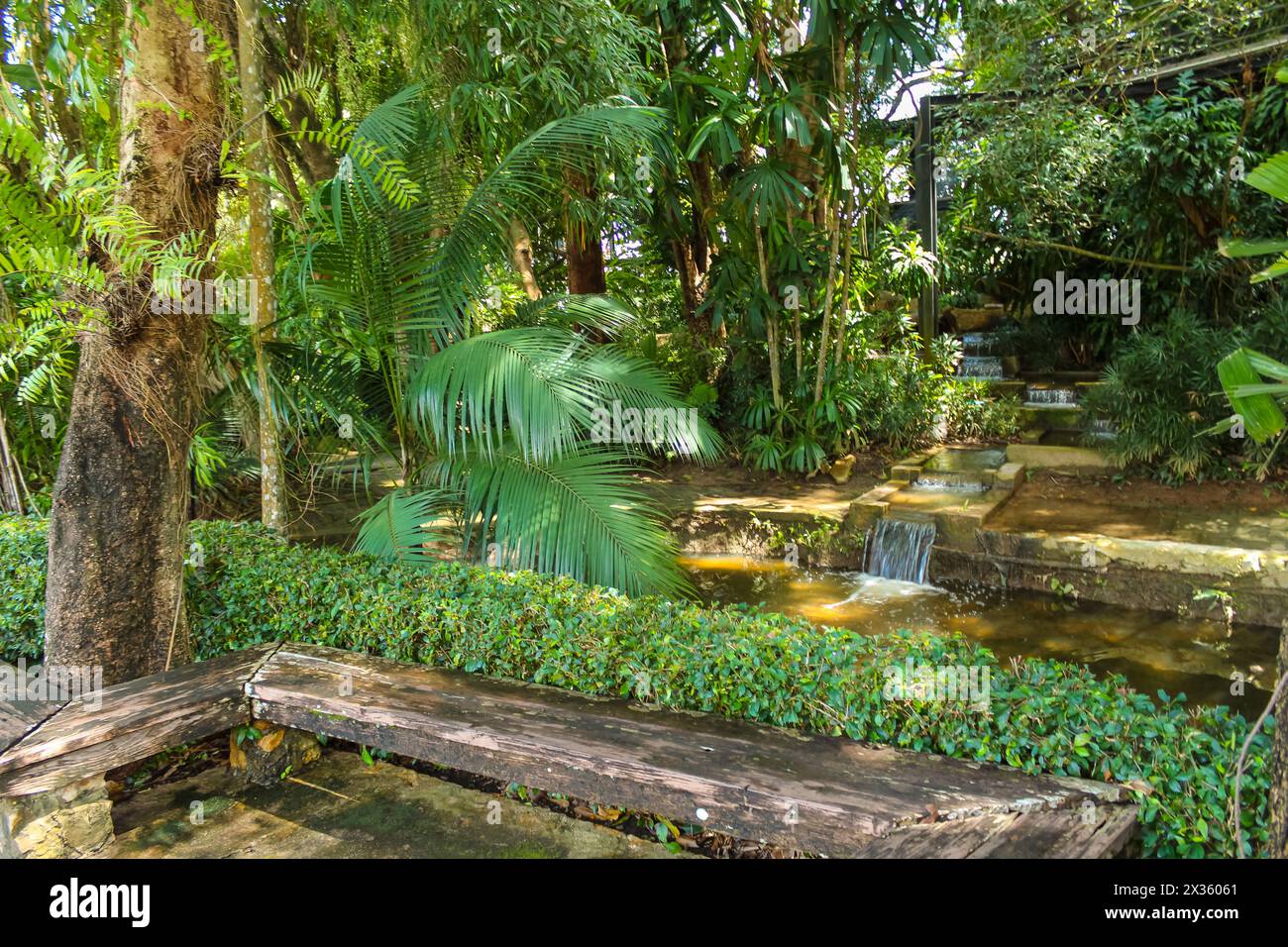 Rest areas in the Nong Nooch botanical garden in Pattaya, Thailand ...