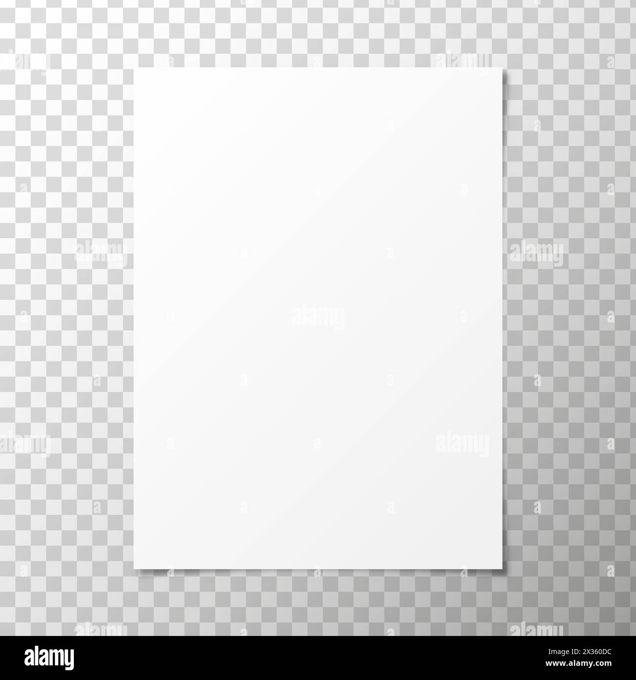 Vector A4 paper with shadows on transparent background. Vector Stock ...
