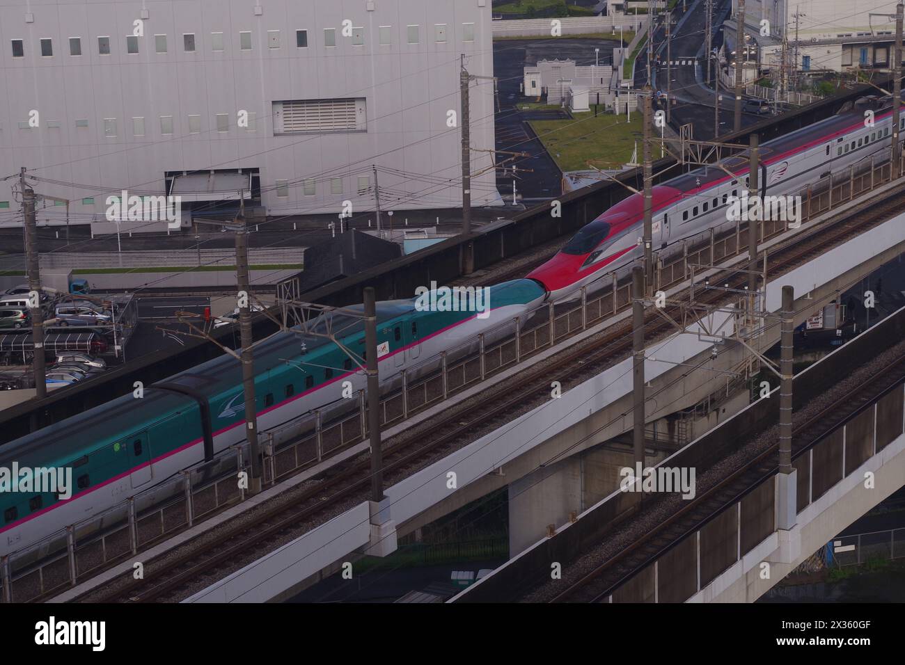 Shinkansen (Bullet Train) in Saitama Prefecture, Japan Stock Photo - Alamy