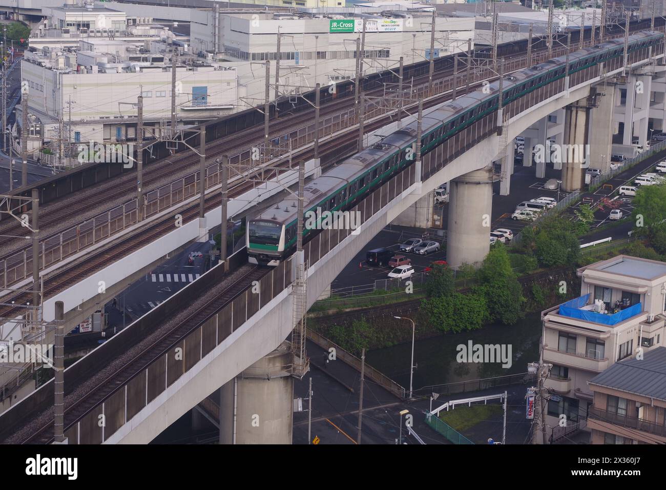 Local Train on the JR Saikyo Line, Saitama Prefecture, Japan Stock ...