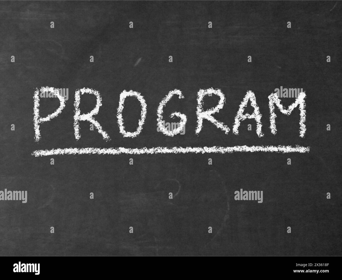 Program concept word on blackboard background Stock Photo - Alamy