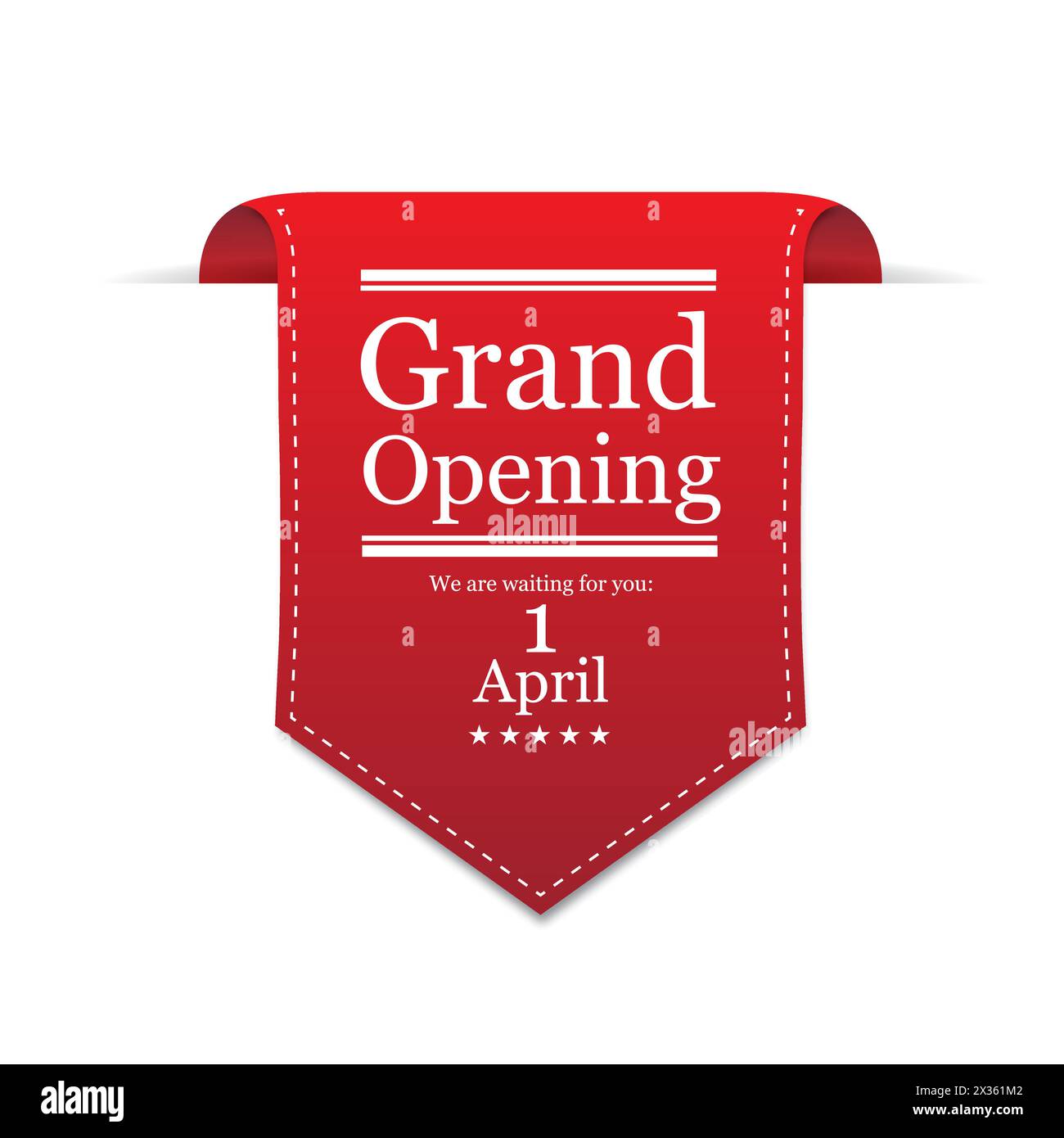 Grand opening banner design over a white background, vector ...