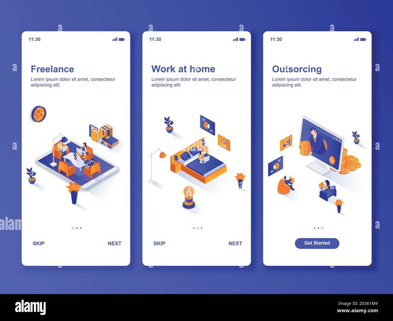 Mobile workforce Stock Vector Images - Alamy