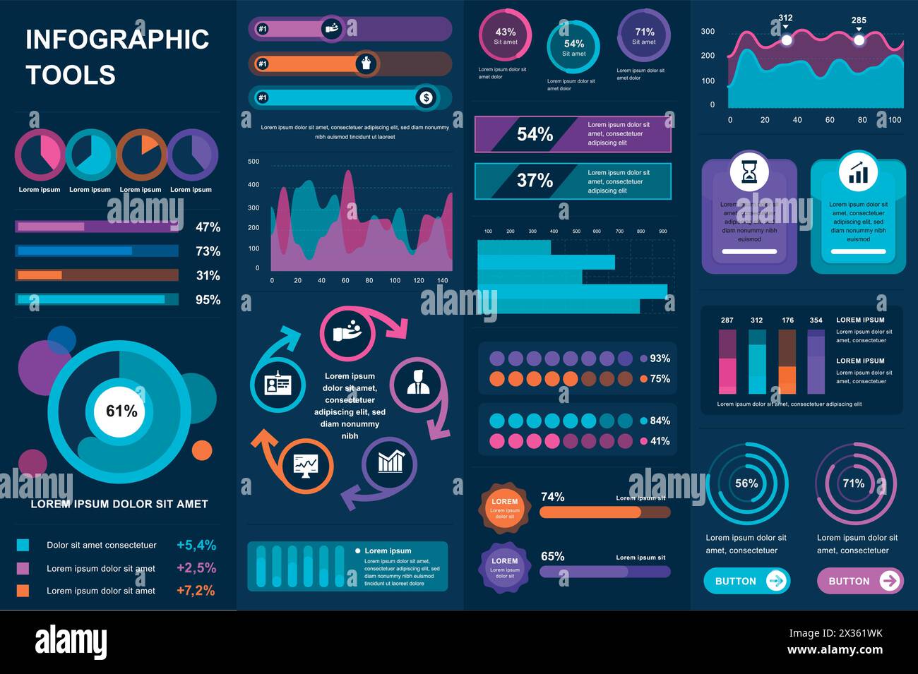 Bundle infographic UI, UX, KIT elements. Different charts, diagrams ... Bundle infographic UI, UX, KIT elements. Different charts, diagrams ...